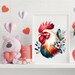 Floral Chicken Clipart 24 PNG Watercolor Flower Chicken Clipart Cute ...