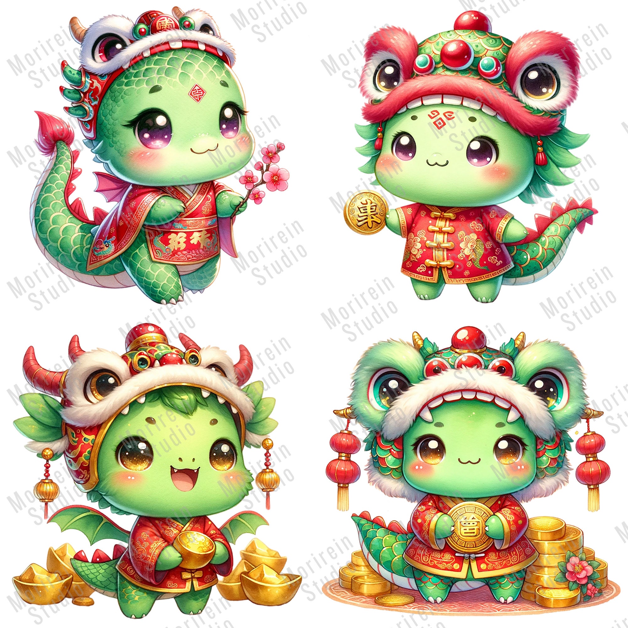 Chinese Dragons Clipart 28 PNG Watercolor Cute Dragon Baby Dragon ...