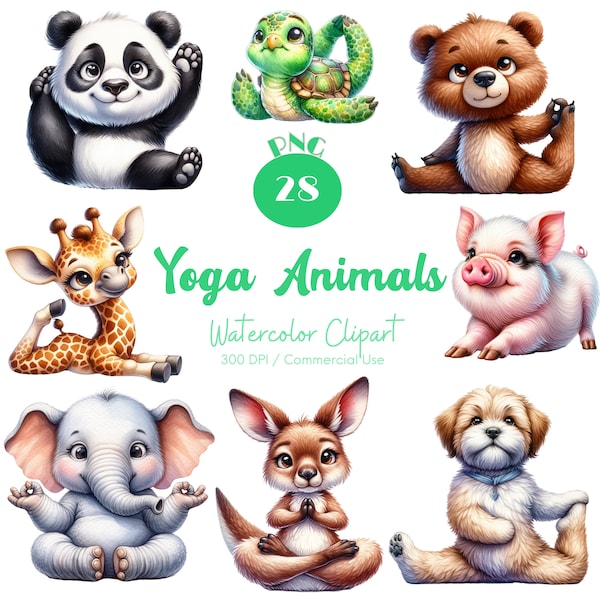 Yoga Clipart - Etsy