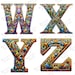 Stained Glass Alphabet and Number Clipart 36 PNG Inspired Letter and ...