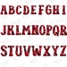 Red Leopard Alpha Doodle Bundle 67 PNG Red Leopard Alphabets and ...