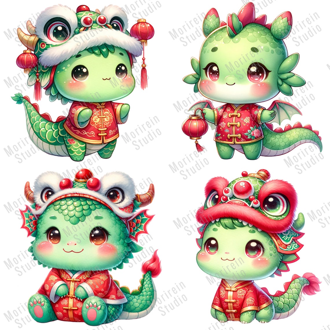 Chinese Dragons Clipart 28 PNG Watercolor Cute Dragon Baby Dragon ...