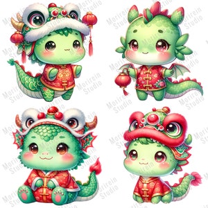 Chinese Dragons Clipart 28 PNG Watercolor Cute Dragon Baby Dragon ...