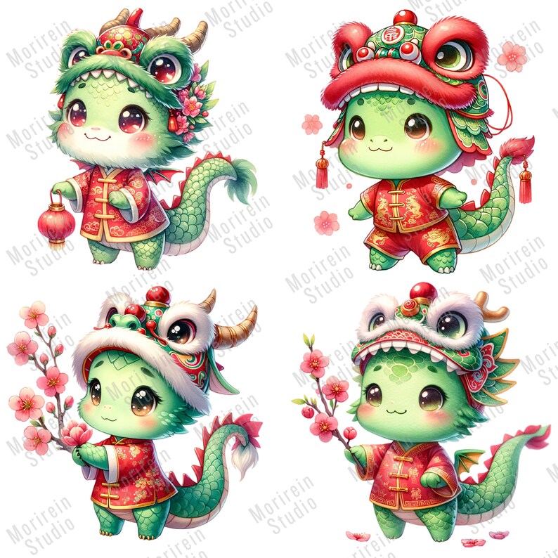 Chinese Dragons Clipart 28 PNG Watercolor Cute Dragon Baby Dragon ...