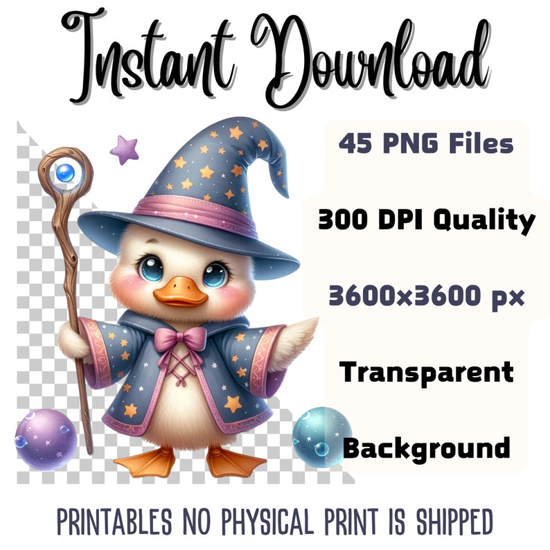 Sorcerer Animals Clipart 45 PNG Watercolor Magical Animals Clipart ...