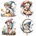 Fairy Gnomes Clipart 20 PNG Watercolor Forest Fairy Gnome Fairies ...