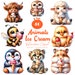 Animals Ice Cream Clipart 40 PNG Watercolor Animals Eating Ice Cream ...