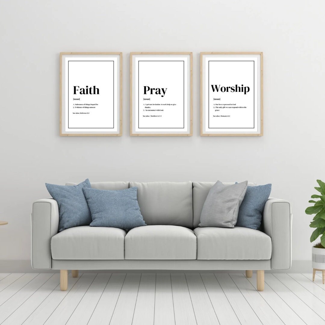 Bible Verse Definition Wall Art Gallery Set of 3 Printable - Etsy