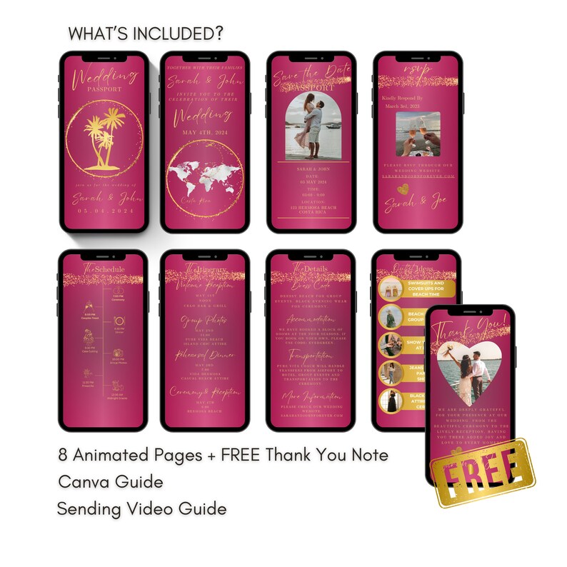 Passport Destination Wedding Invitation | Island Theme Invite ...