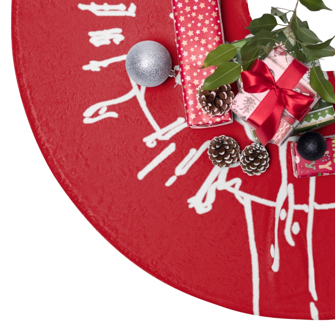 Astarion Scar 44 Christmas Tree Skirt Red and White - Etsy