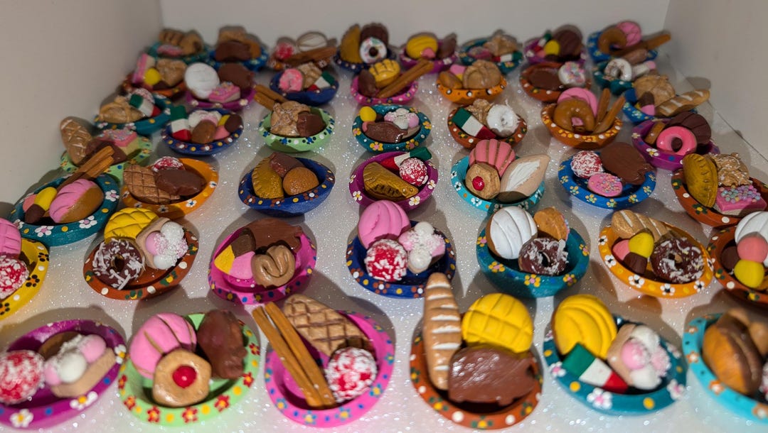 Mini Pan Dulce, Mini Platito, Mini Comida, Mini Ofrenda, Offerings for ...