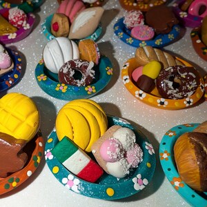 Mini 1x1 Inch Pan Dulce Plate, Polymer Clay Mexican Bread, Dia De ...