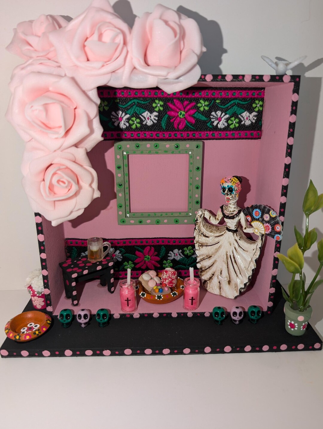 Dia De Muertos,wooden Altar,nicho,shadow Box,ofrenda,day of the Dead ...