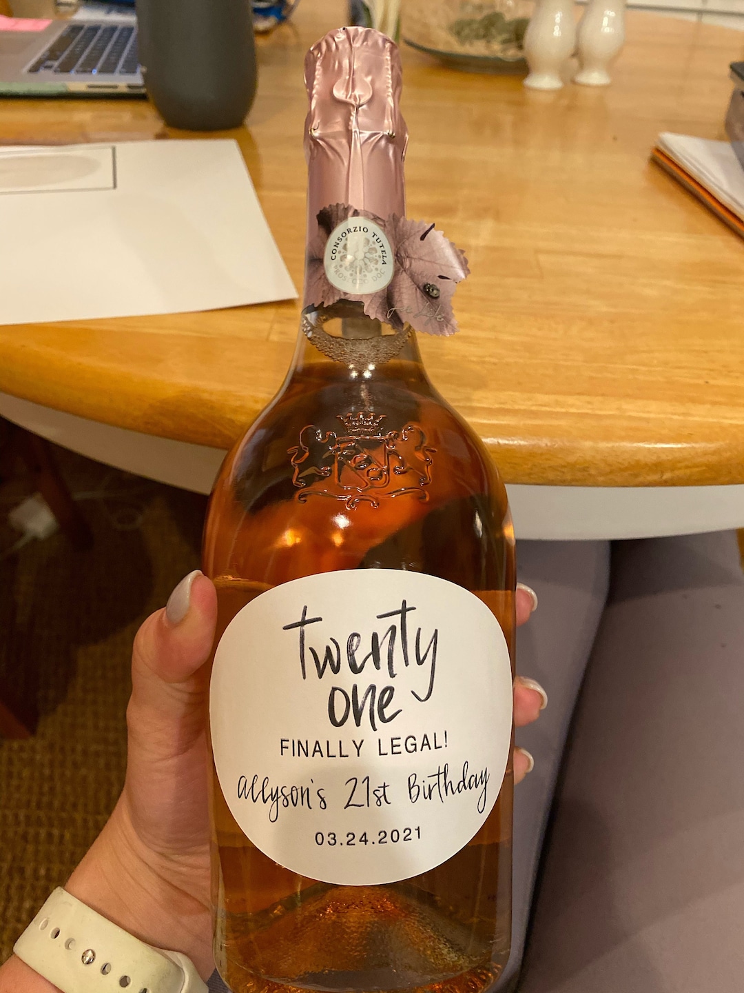 Custom Handwritten Champagne Bottle Labels - Etsy