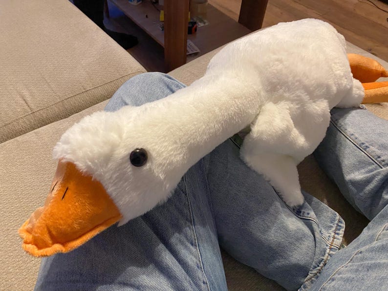 Goose Body Giant Plushie – Soft Duck Cuddle Toy for Bed Couch Gifts - Etsy