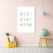 Colorful Alphabet and Numbers Digital Poster Set for Kids Educational ...