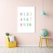 Colorful 1-10 Numbers Poster Digital Download Kids Learning Wall Art ...