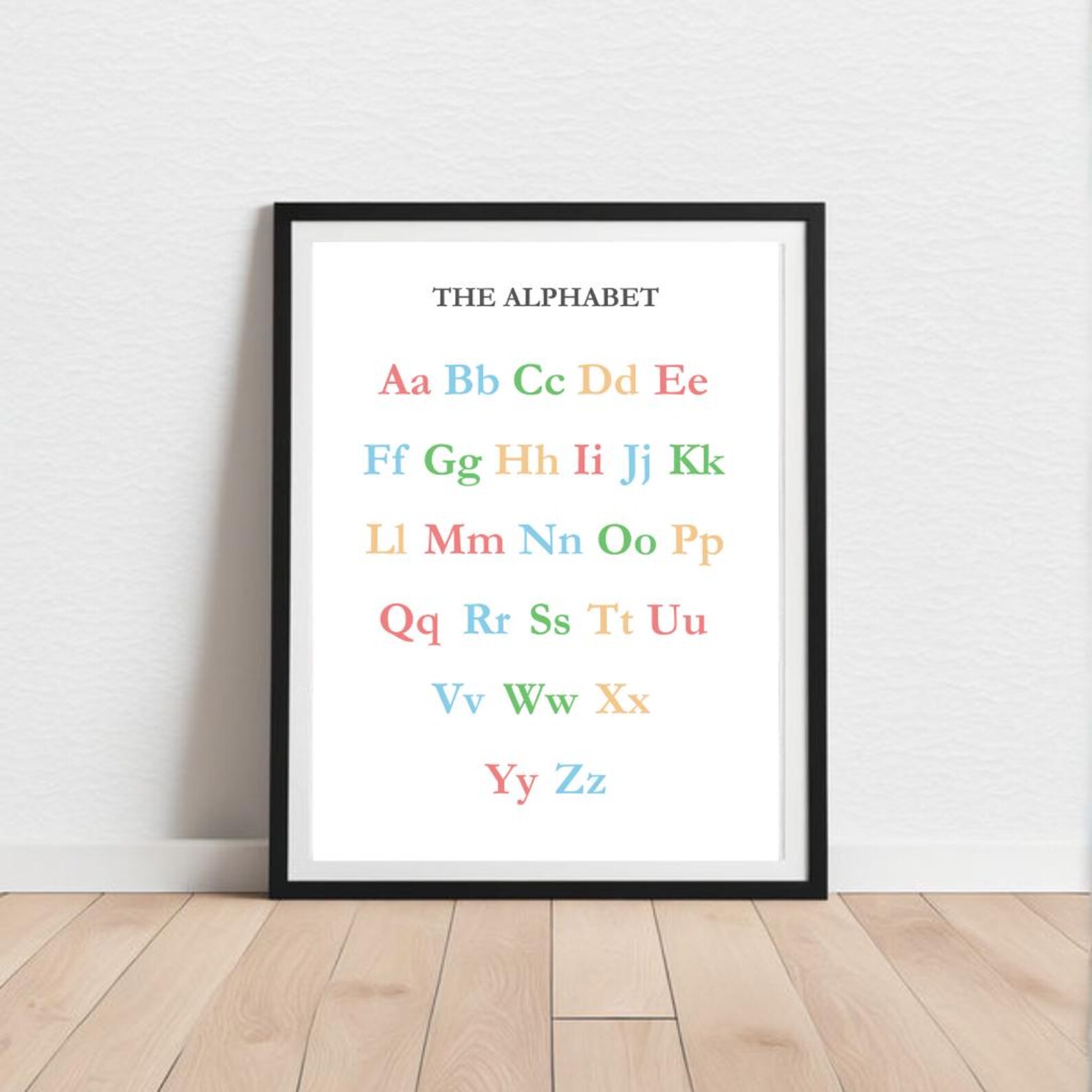 Colorful Alphabet and Numbers Digital Poster Set for Kids Educational ...