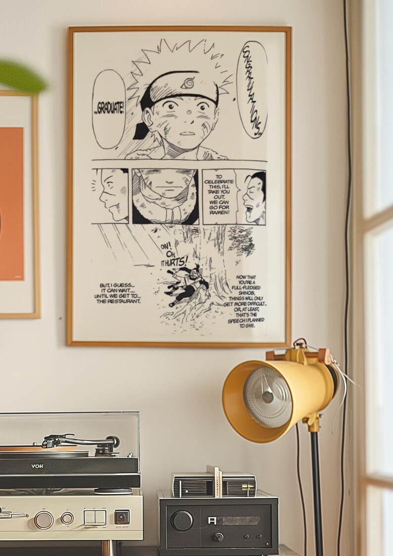 Naruto Graduation Poster, Hidden Leaf Headband, Manga Poster, Wall ...