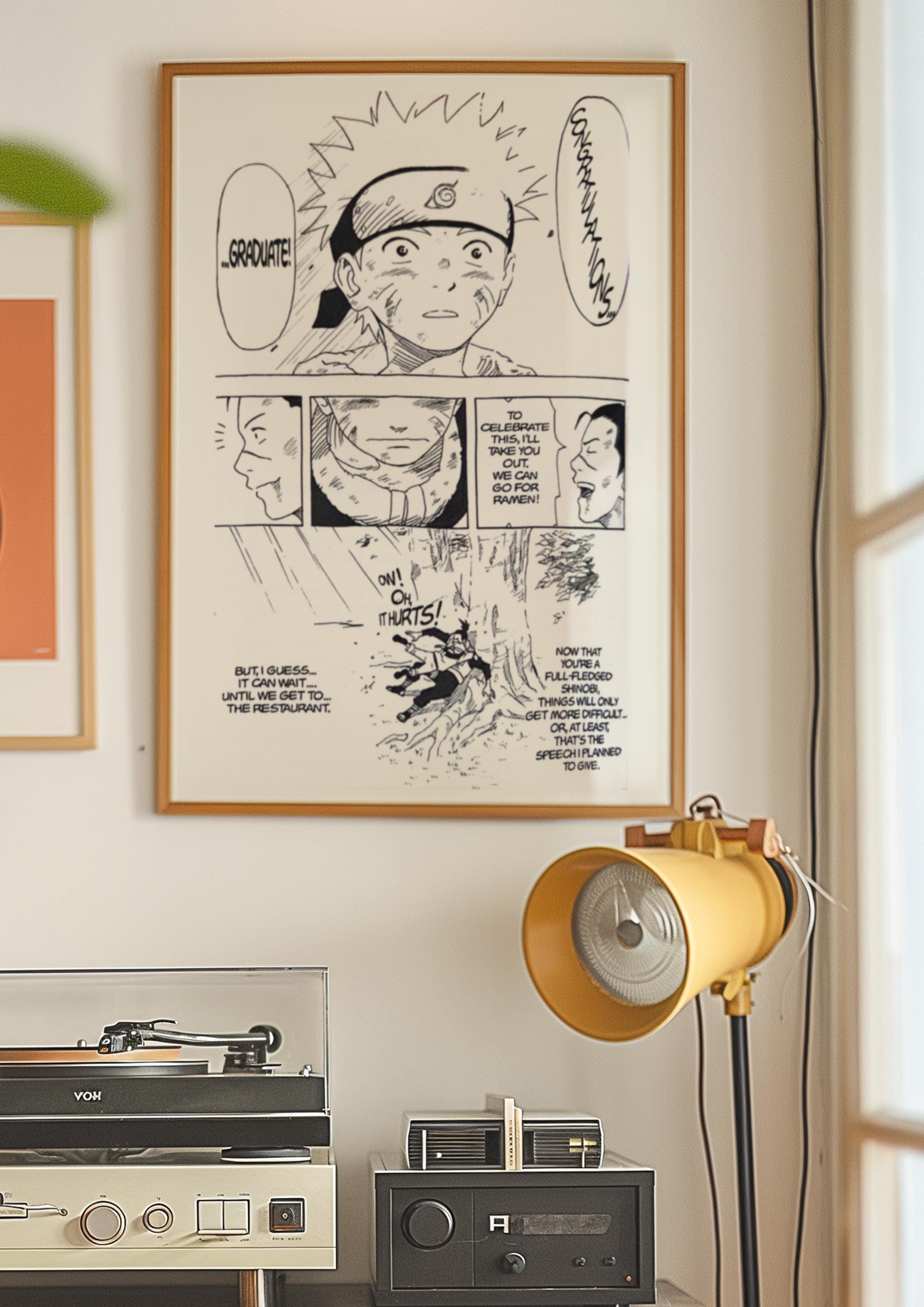 Naruto Graduation Poster, Hidden Leaf Headband, Manga Poster, Wall ...