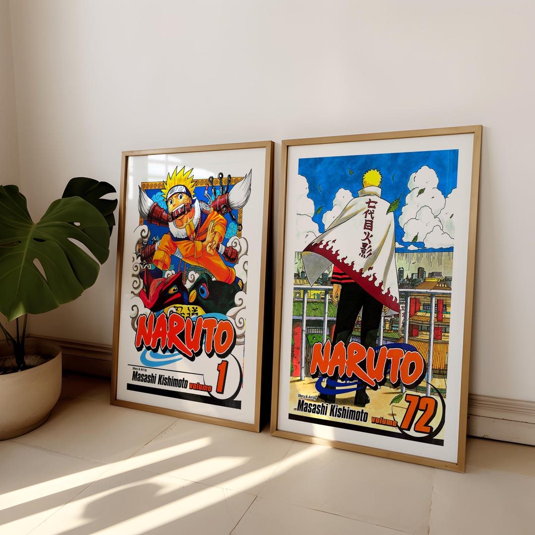 Naruto Intro and Hokage Posters PAIR, Naruto Poster, Naruto Decor ...