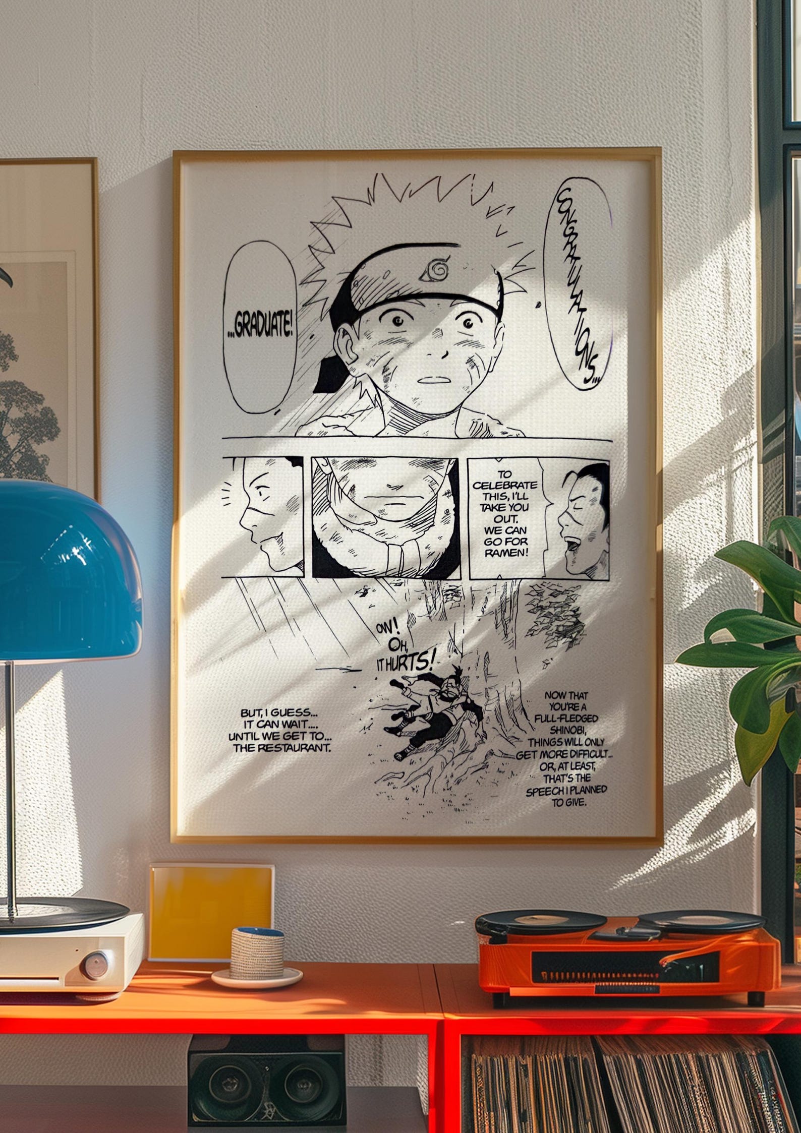 Naruto Graduation Poster, Hidden Leaf Headband, Manga Poster, Wall ...