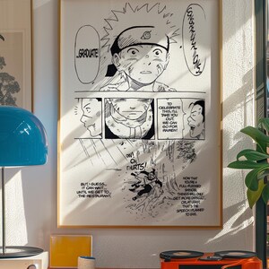 Naruto Graduation Poster, Hidden Leaf Headband, Manga Poster, Wall ...