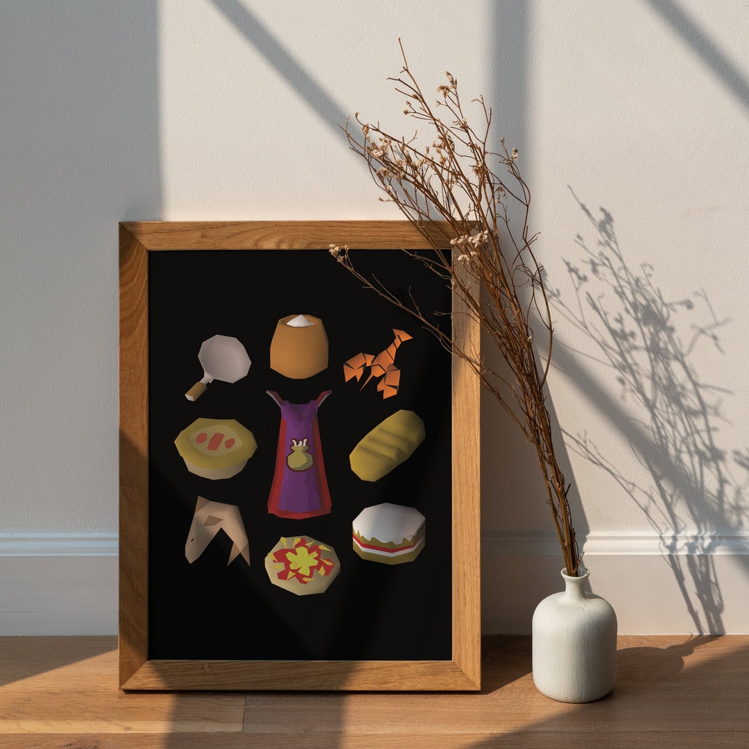 Runescape Skillcapes Cooking Capes of Accomplishment OSRS Art Print ...