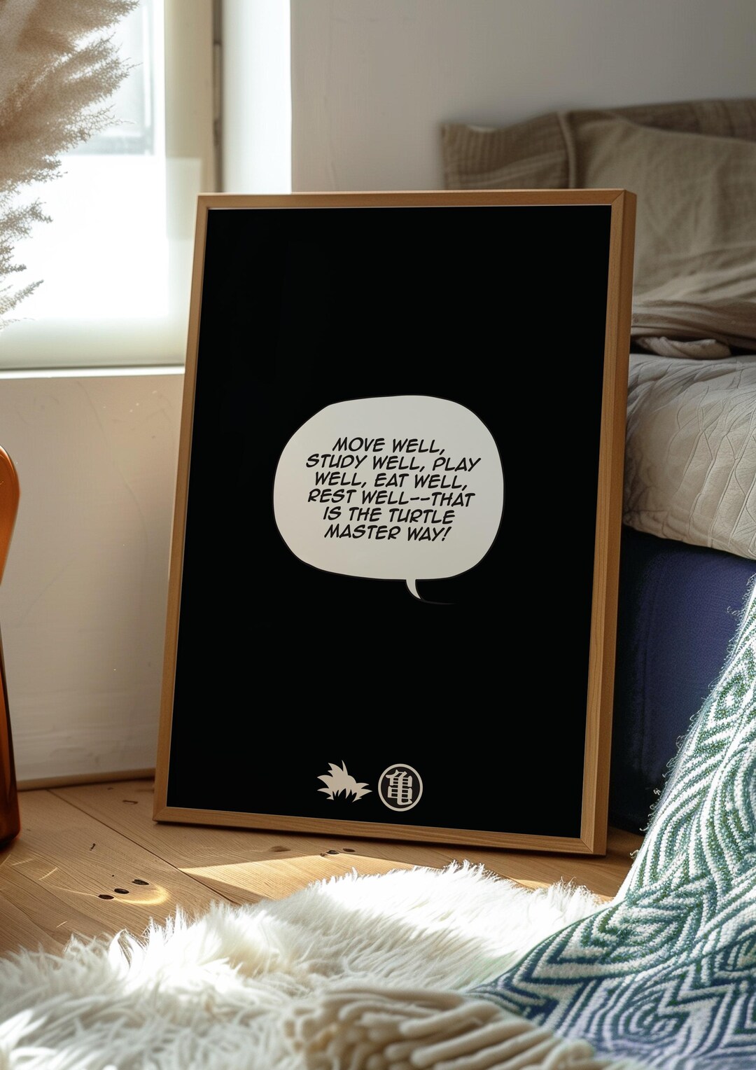 Dragon Ball Motivation Poster Master Roshi Quote Goku Training ...