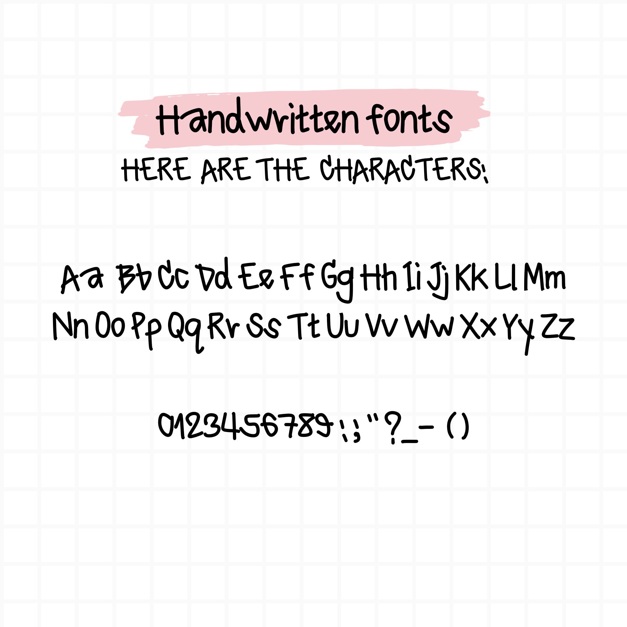 Digital Planner Font, Handwritten Script Font, Font for Notes, Study ...