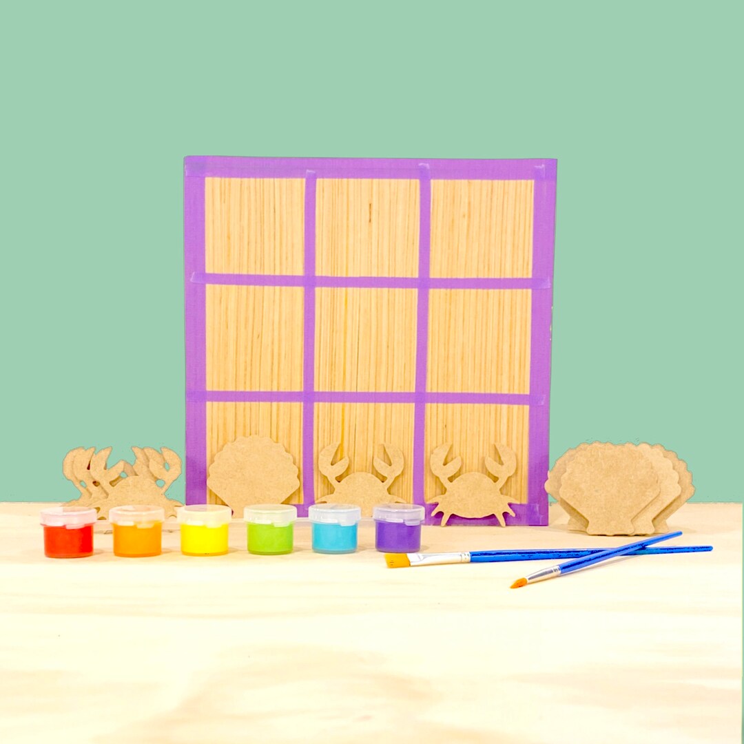 Tic Tac Toe Art Boards Art Kits for Kids DIY Art Kits - Etsy