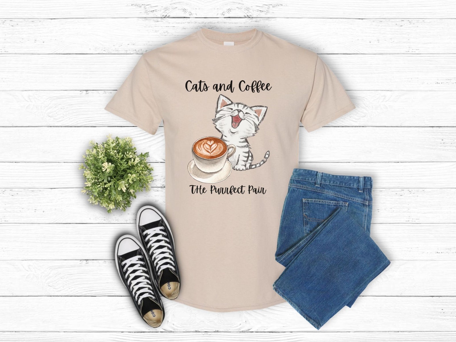 Cats and Coffee: the Purrfect Pair, Cat Lover Shirt, Coffee Lover Shirt ...