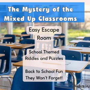 Back to School Escape Room, Mystery Game, Kids Puzzles (digital ...