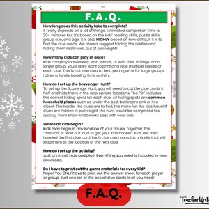 Christmas Indoor Scavenger Hunt Gnome Hide and Seek, Theme Party ...