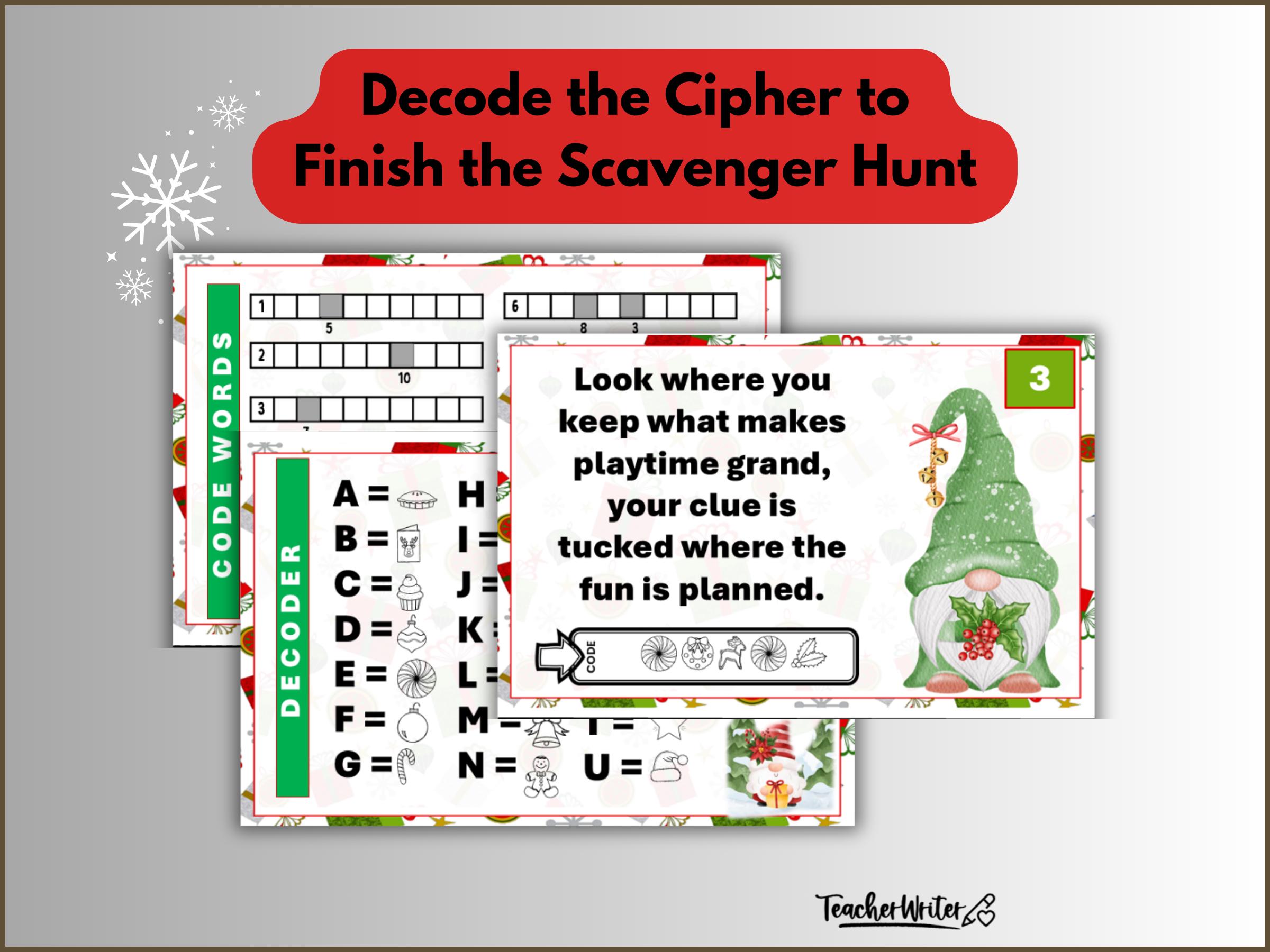 Christmas Indoor Scavenger Hunt Gnome Hide and Seek, Kids Theme Party ...