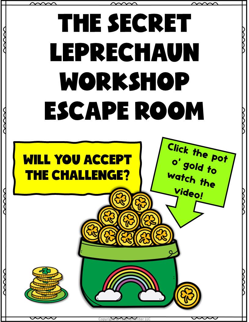 Escape Room for Kids, St. Patricks Day, Magic Leprechaun Gold ...