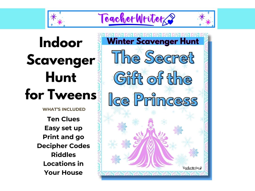 Ice Princess Winter Scavenger Hunt, Riddle Game (digital Download) - Etsy