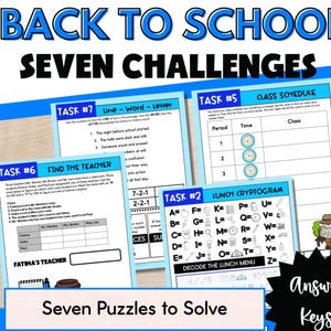 Back to School Escape Room, Mystery Game, Kids Puzzles (digital ...