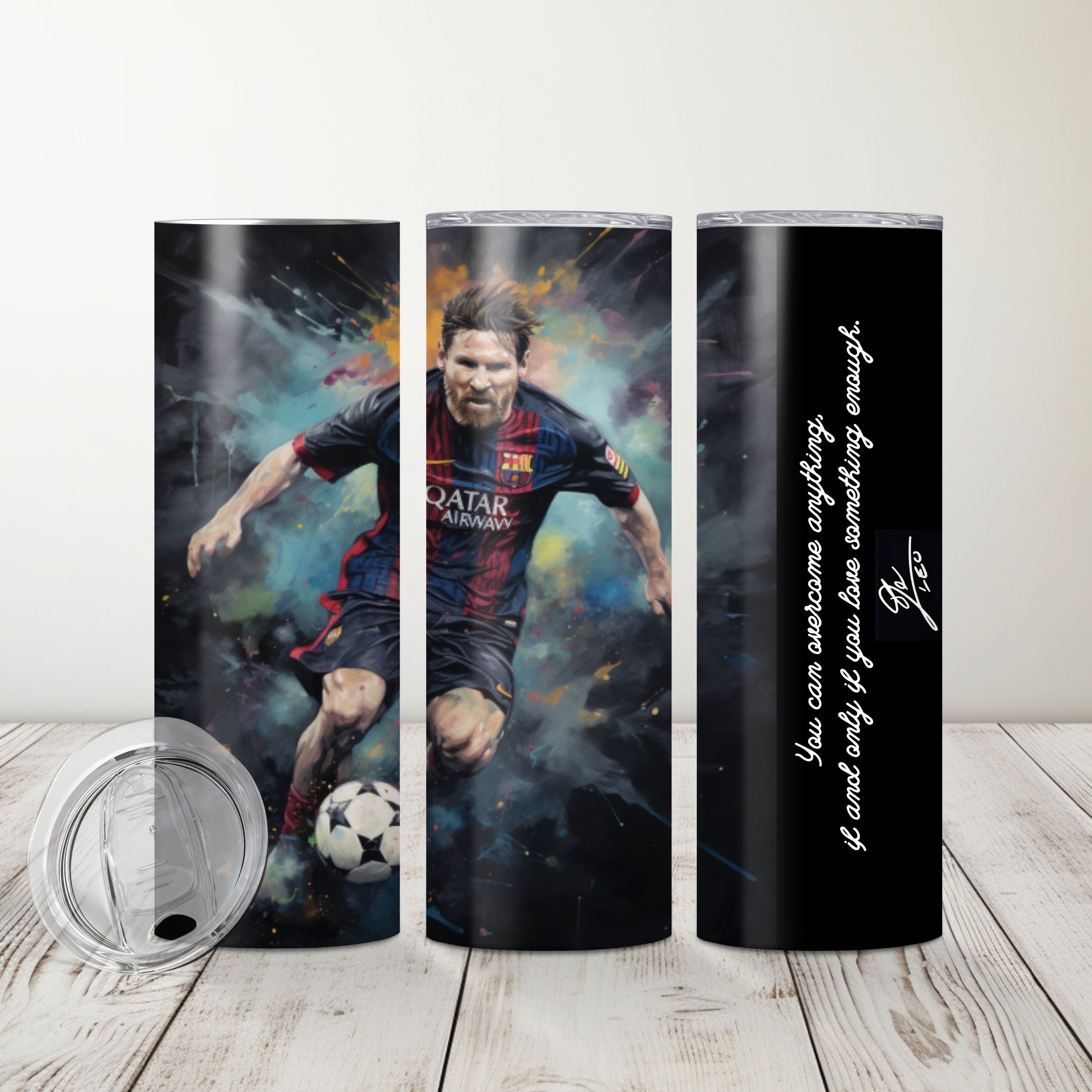 Lionel Messi 20oz Sublimation Tumbler Wrap, Straight Tumbler Wrap PNG ...