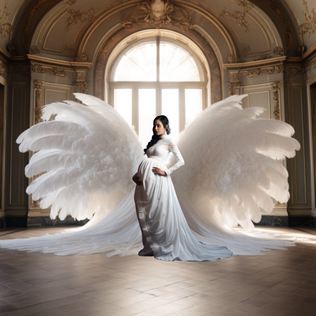 Angel Wings Digital Backdrops, Newley Weds, Maternity Backdrop Overlays ...
