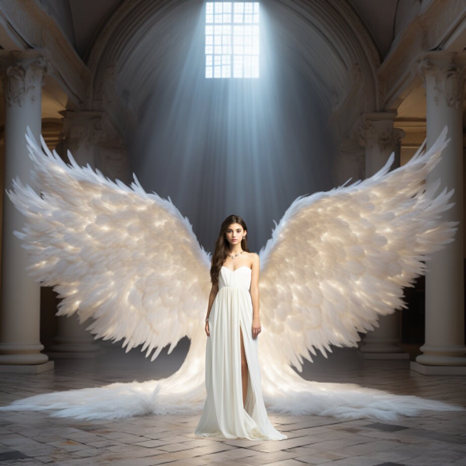 Fiery Glowing Angel Wings Digital Backdrops, Maternity Backdrop ...