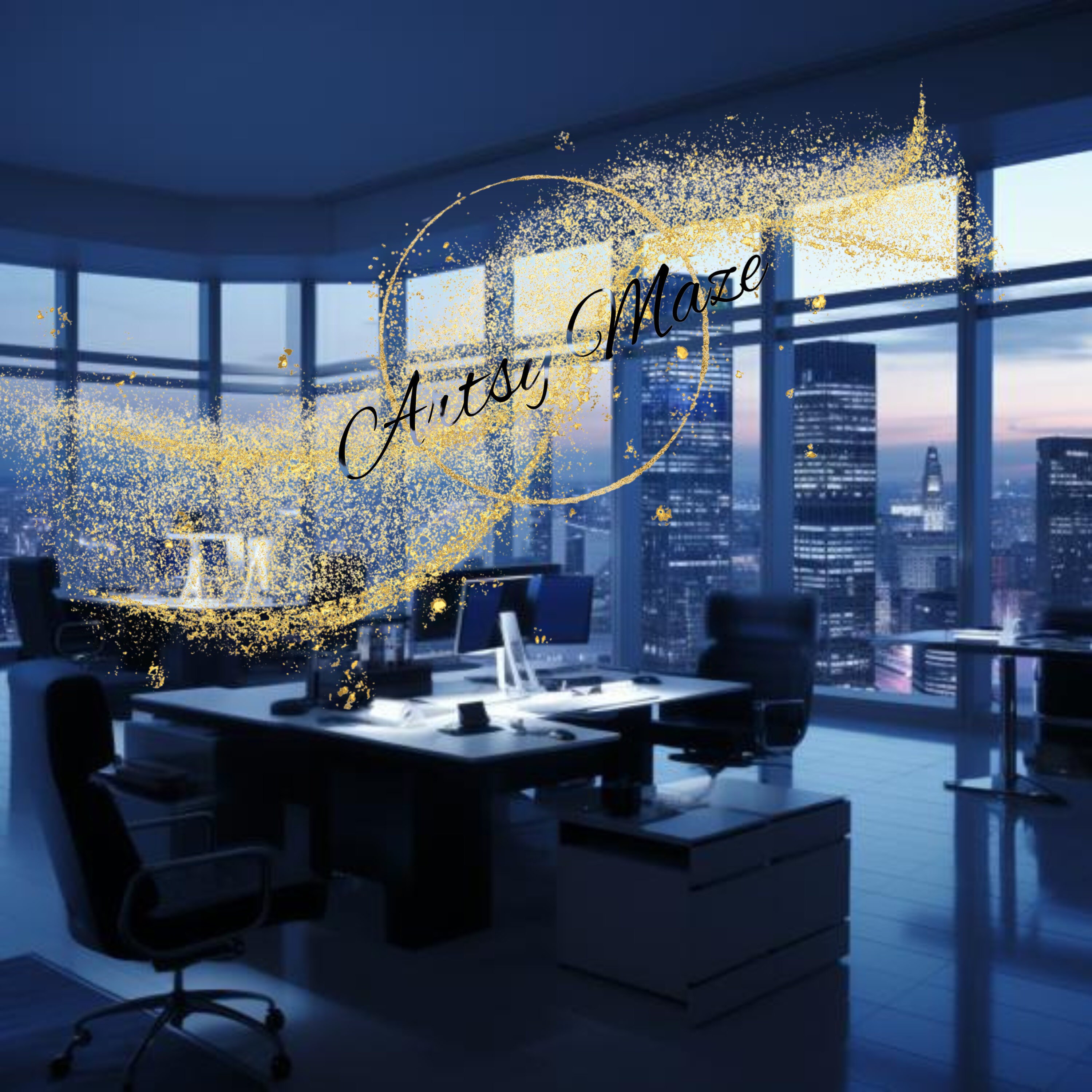 Modern Office Digital Backdrops, Blurred Professional Business Overlays ...