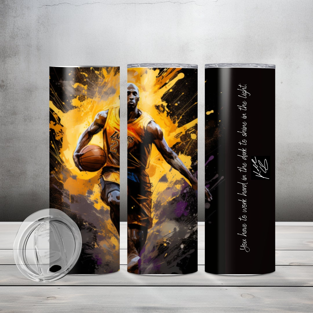 Kobe Bryant 20oz Sublimation Tumbler Wrap, Straight Tumbler Wrap PNG ...