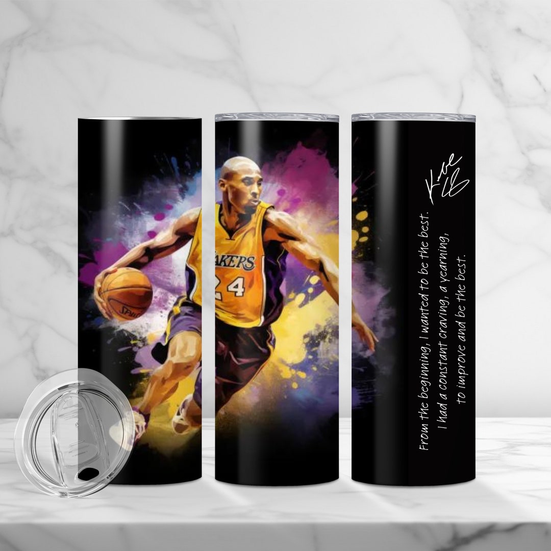 Kobe Bryant 20oz Sublimation Tumbler Wrap, Straight Tumbler Wrap PNG ...