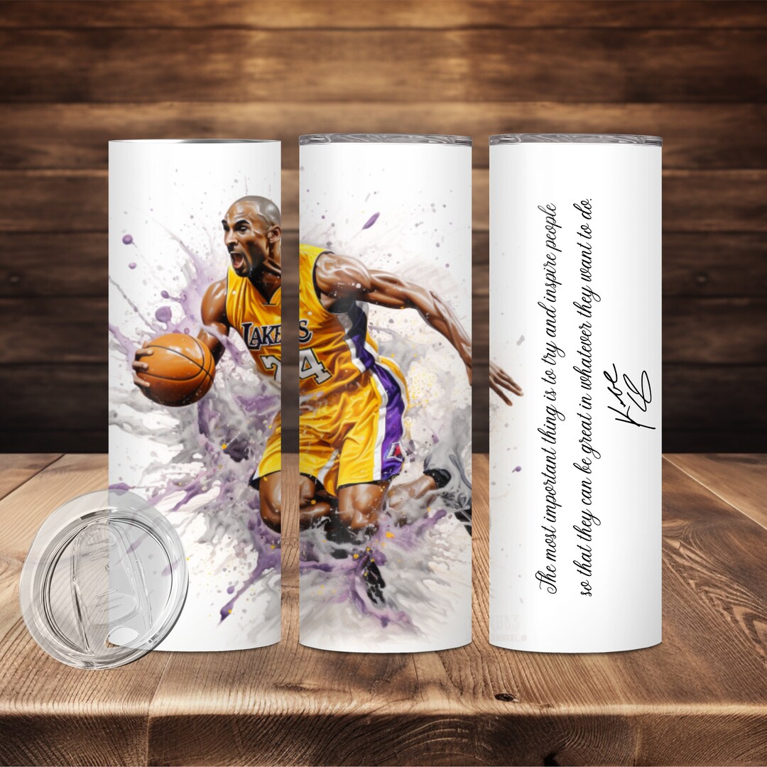 Kobe Bryant 20oz Sublimation Tumbler Wrap, Straight Tumbler Wrap PNG ...