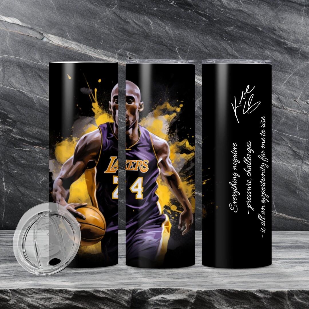 Kobe Bryant 20oz Sublimation Tumbler Wrap, Straight Tumbler Wrap PNG ...