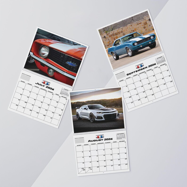 2026 Chevy Camaro Wall Calendar: Sports Car Enthusiast Garage Decor - Etsy