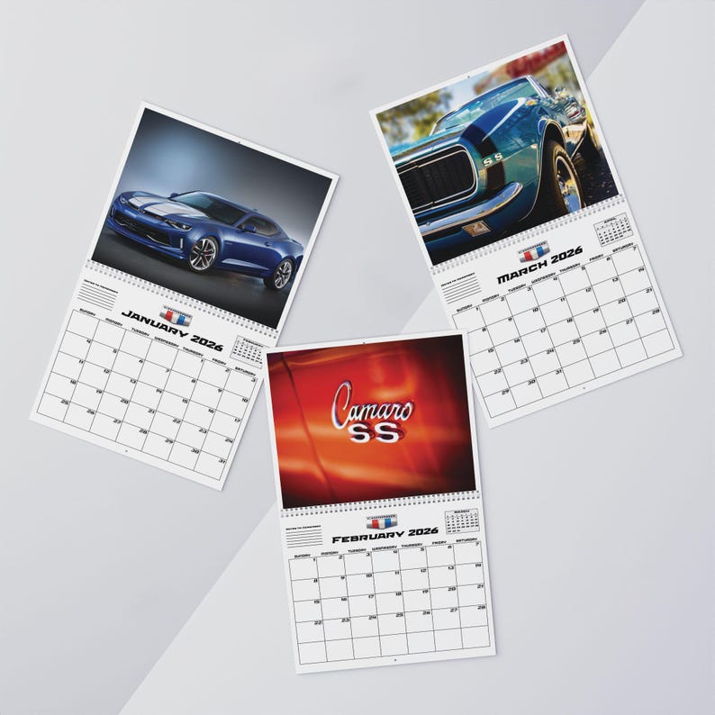 2026 Chevy Camaro Wall Calendar: Sports Car Enthusiast Garage Decor - Etsy