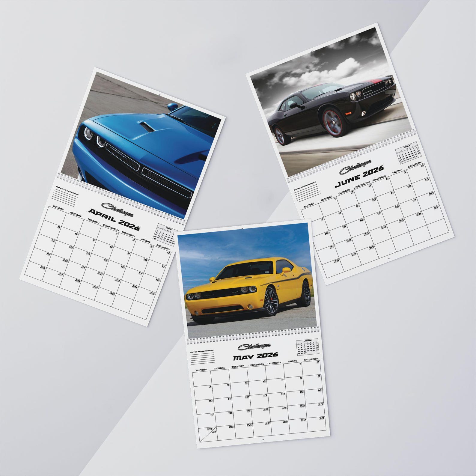 2026 Dodge Challenger Calendar: Muscle Car Decor, Auto Enthusiast Gift ...