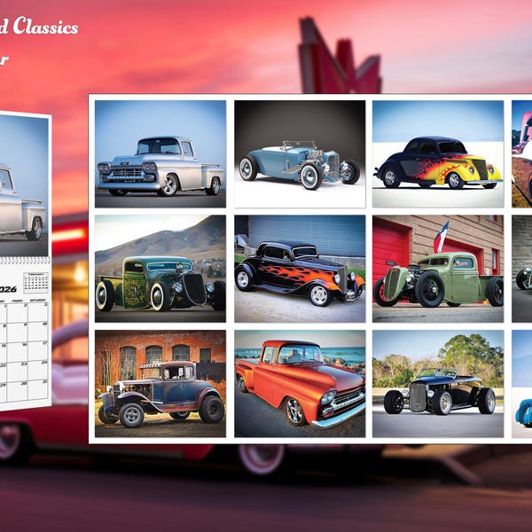 Hot Rod Calendars 2026 - Etsy